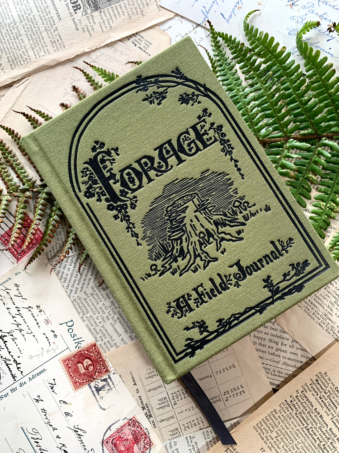 GREEN Foraging A6 field journal, 120gsm white paper – The Creeping Moon