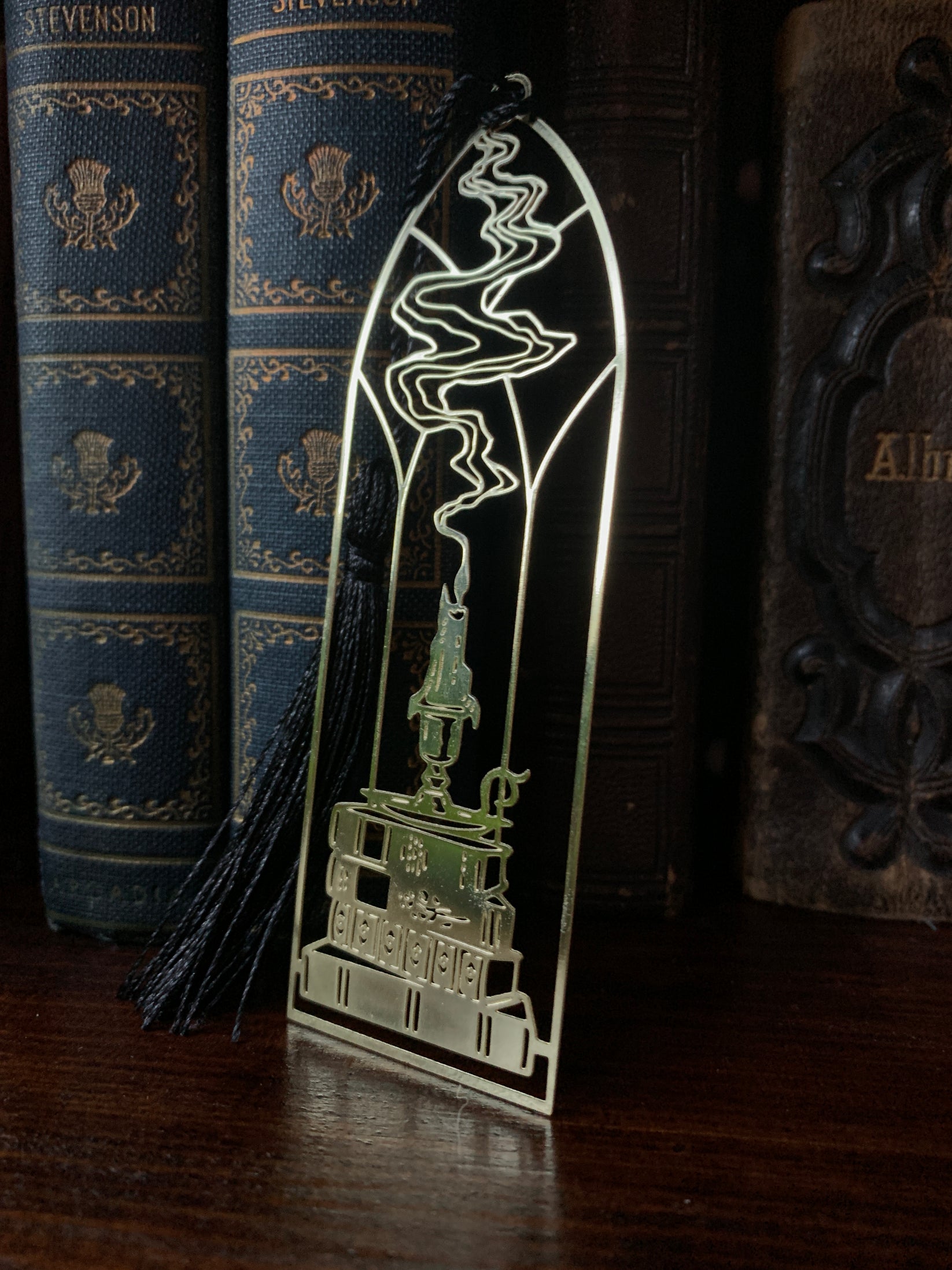 Cathedral candlestick metal bookmark – The Creeping Moon