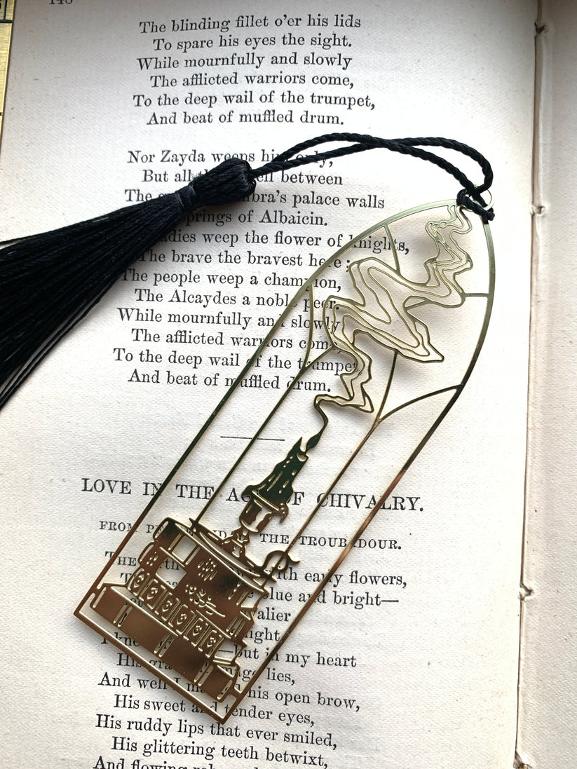 Cathedral candlestick metal bookmark – The Creeping Moon