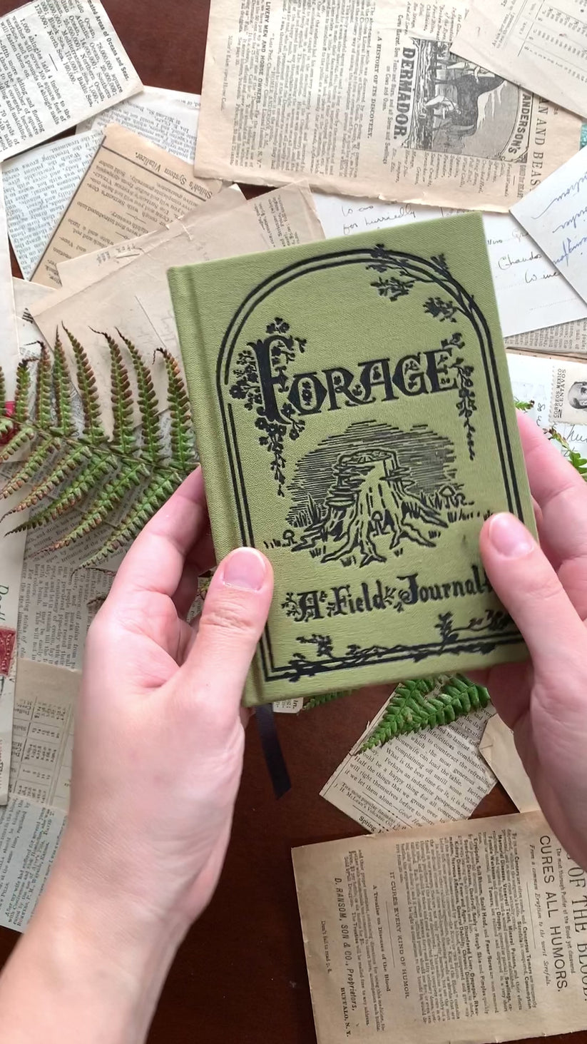 GREEN Foraging A6 field journal, 120gsm white paper – The Creeping Moon