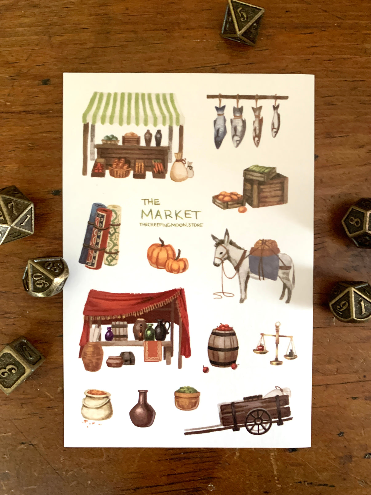 Washi sticker set - tabletop worldbuilding journal stickers – The ...